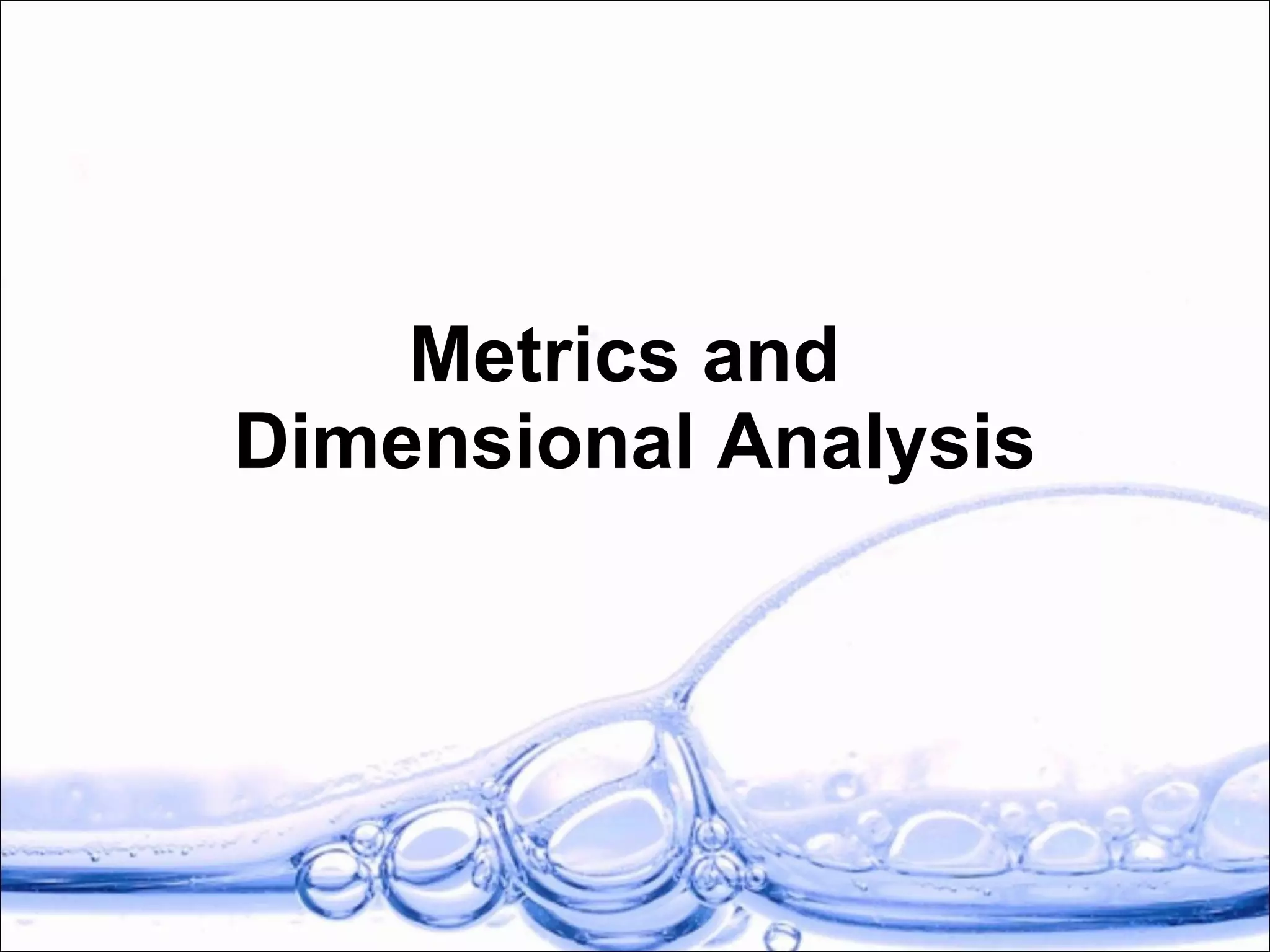 Metric System and Dimensional Analysis | PPT | Science