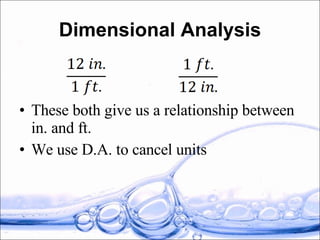 Metric System and Dimensional Analysis | PPT | Science