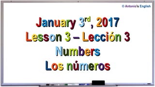 3. Numbers - Los números | PPT
