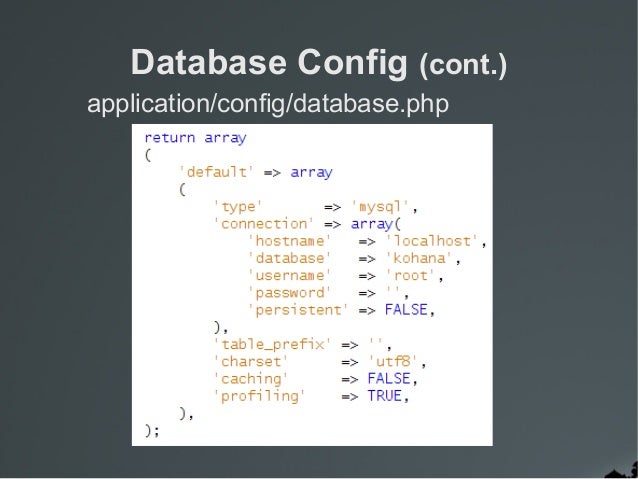 Web Application Development using MVC Framework Kohana