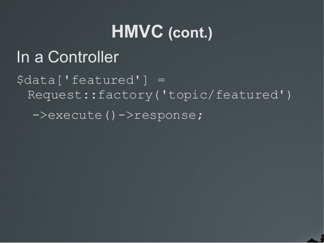 Web Application Development using MVC Framework Kohana