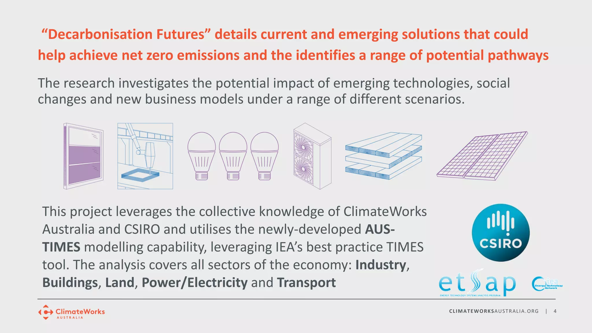 Decarbonisation Futures: Innovation Pathways to Net Zero Emissions | PDF