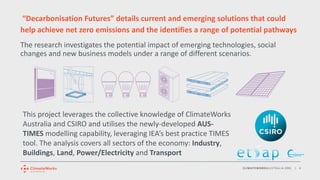 Decarbonisation Futures: Innovation Pathways to Net Zero Emissions | PDF