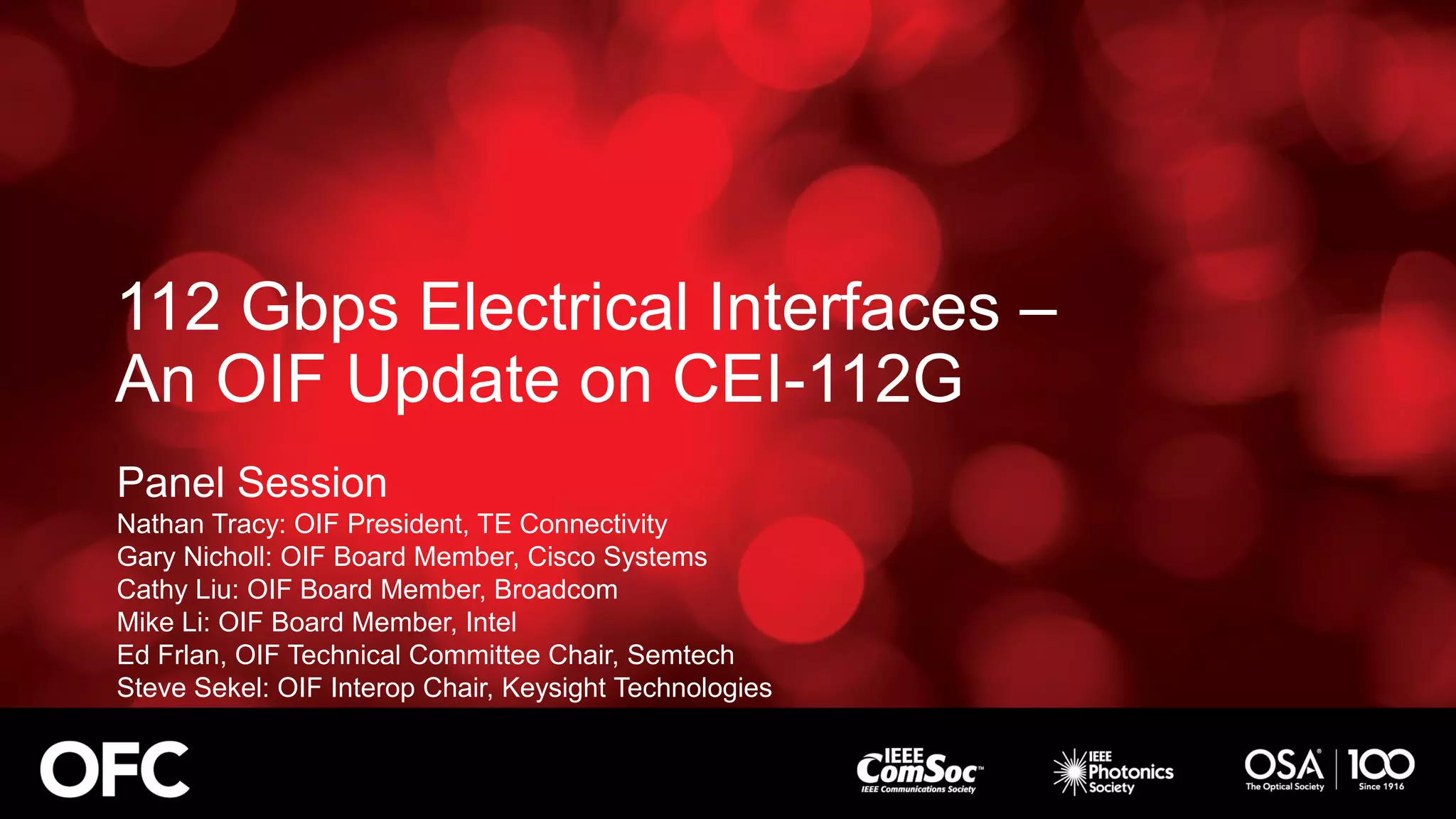 OIF CEI-112G at OFC 2020 Presentation | PDF