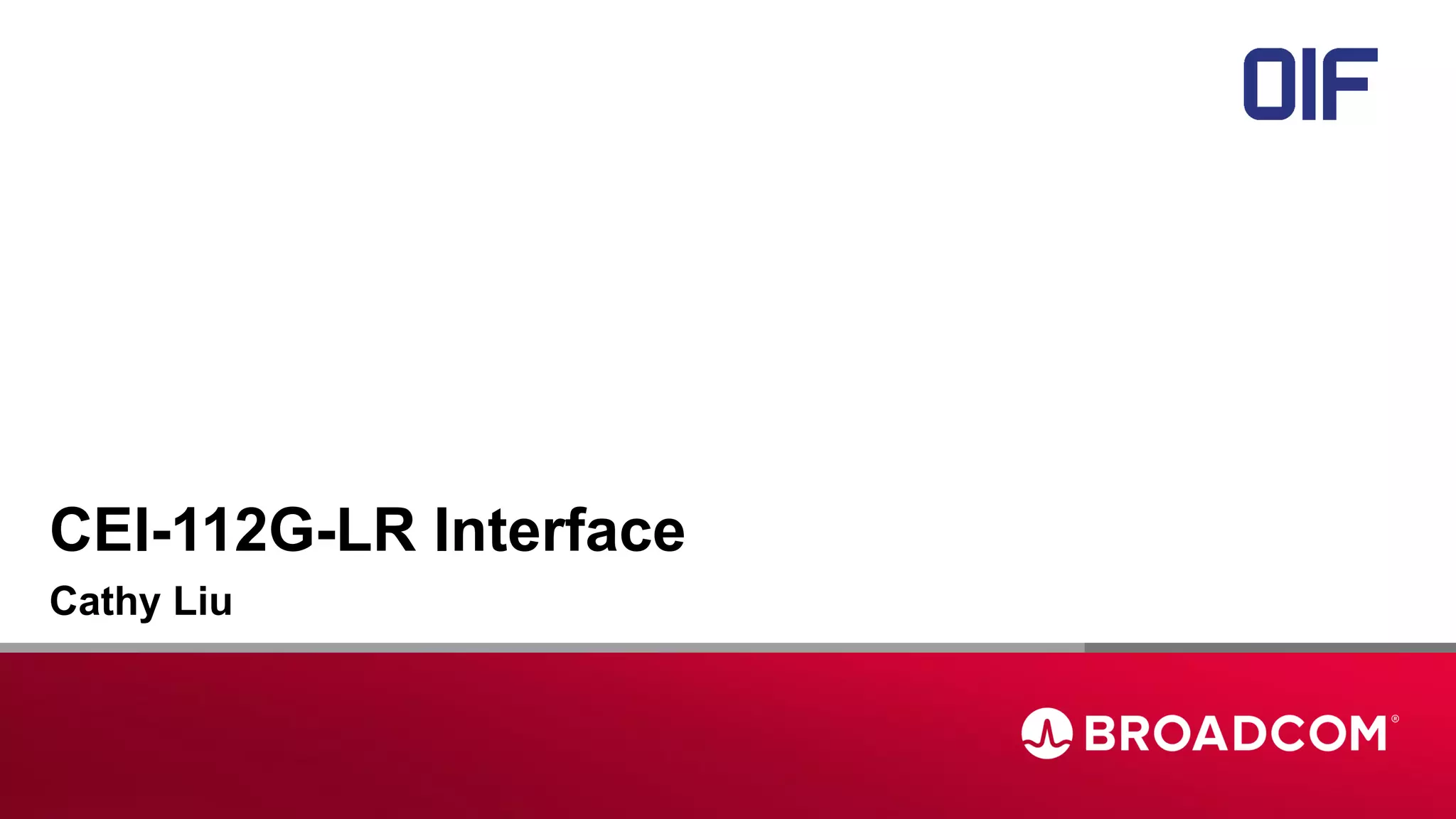 OIF CEI-112G at OFC 2020 Presentation | PDF