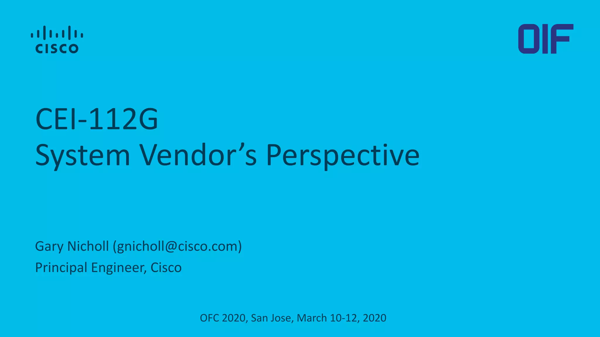 OIF CEI-112G at OFC 2020 Presentation | PDF | Computer Peripherals ...