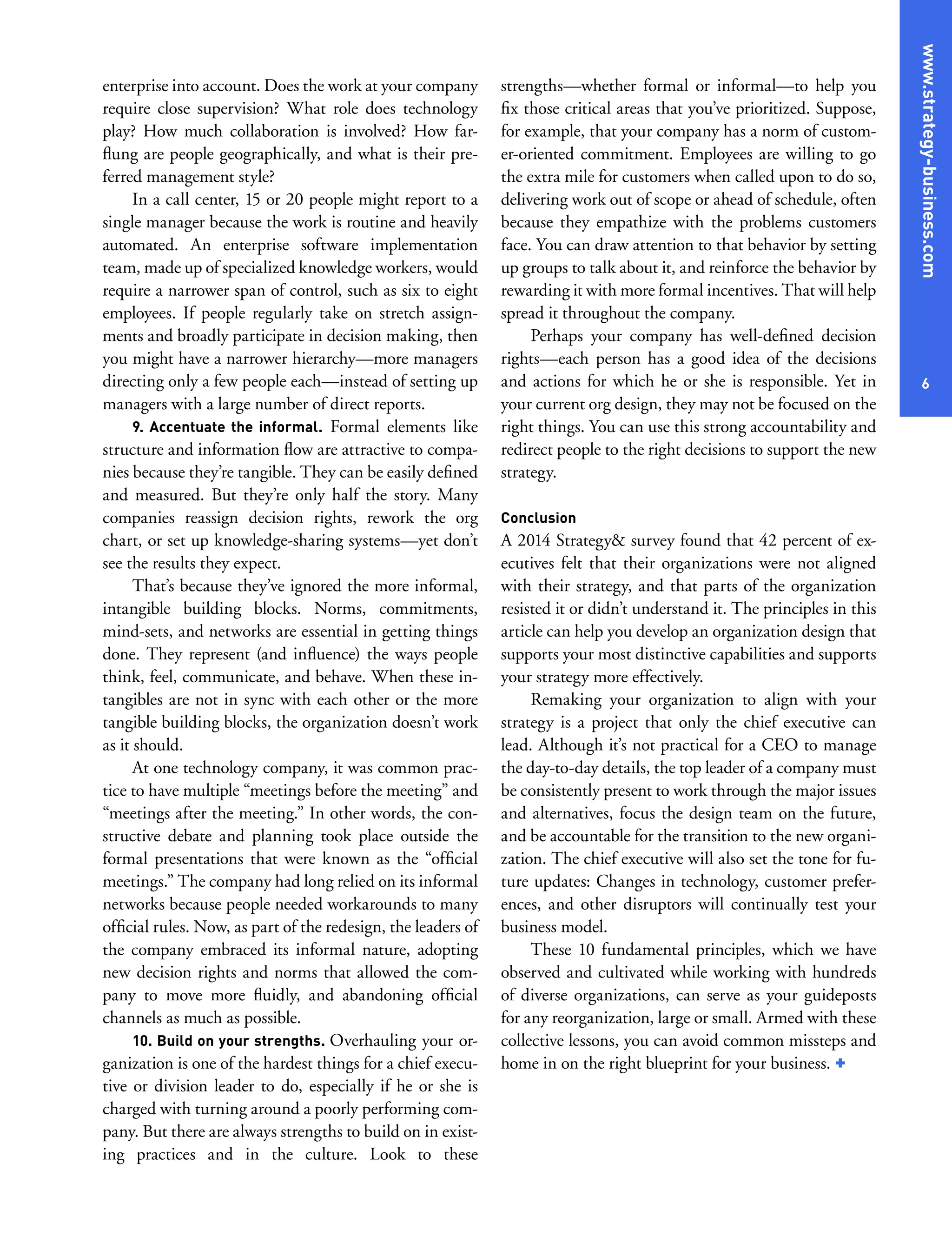 10 Principles of Organization Design | PDF