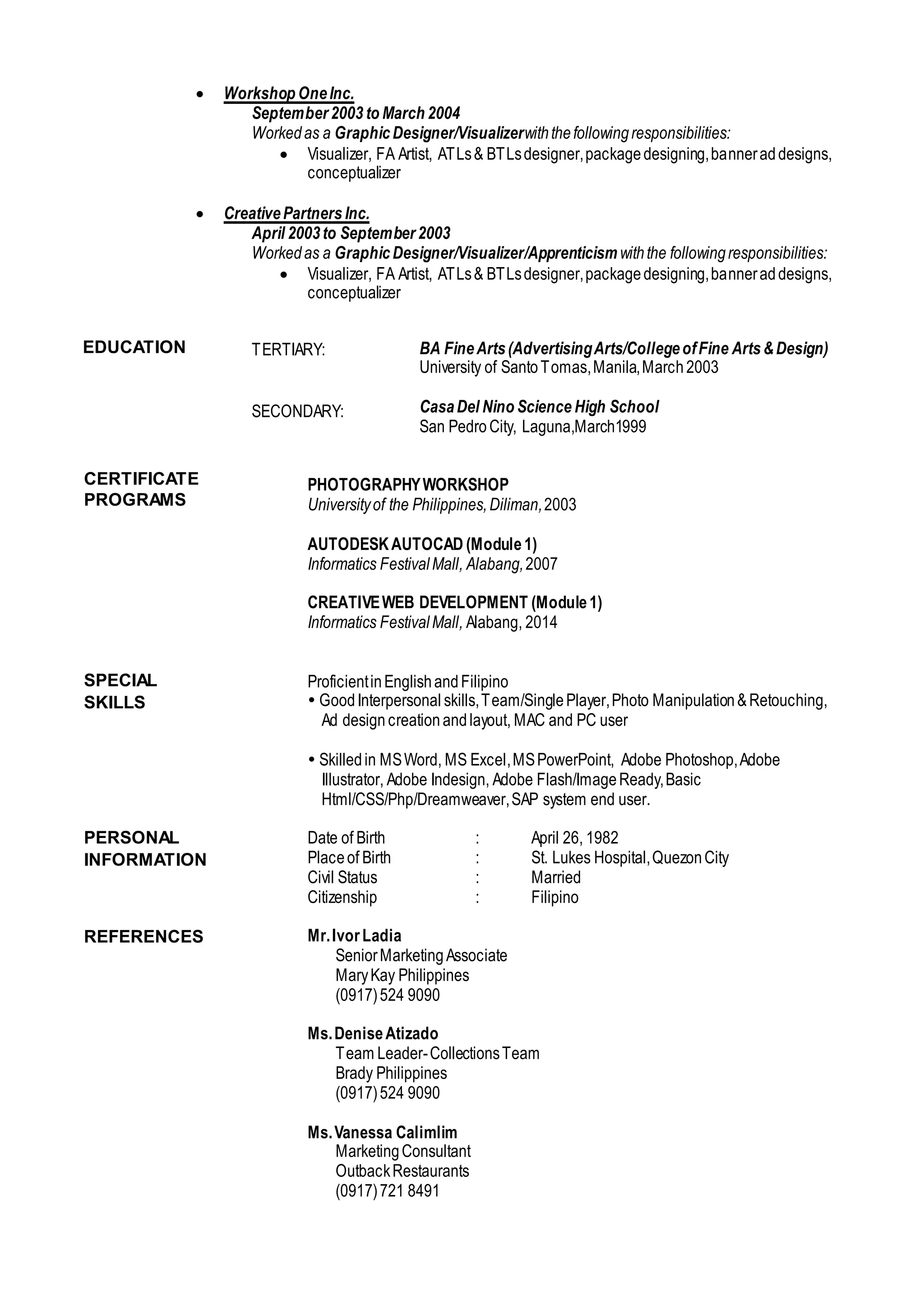 Jo Ian Moreno CV | PDF