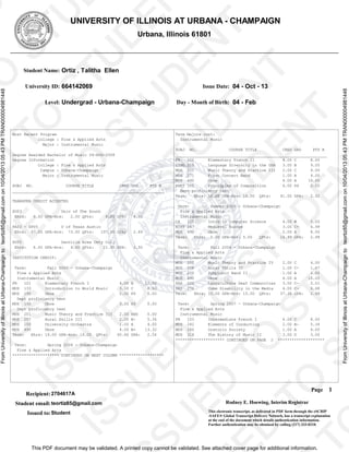 UofItranscript | PDF
