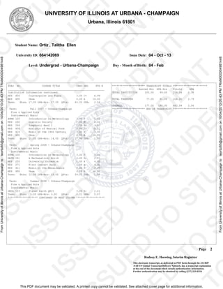 UofItranscript | PDF
