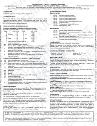 UofItranscript | PDF