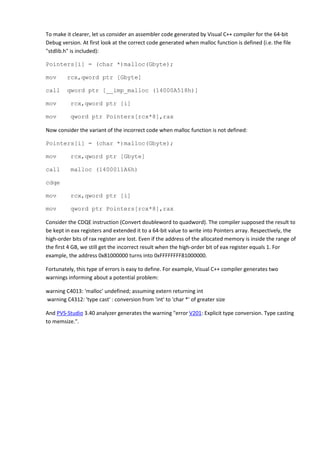 A nice 64-bit error in C | PDF | Programming Languages | Computing