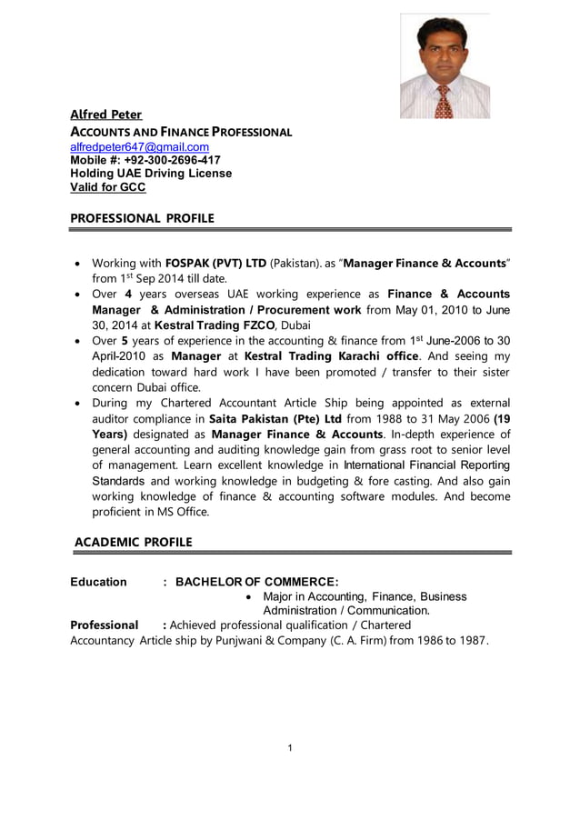 Alfred Peter CV New | DOCX