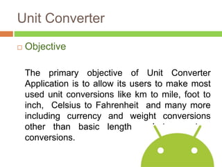 UNIT CONVERTER | PPTX