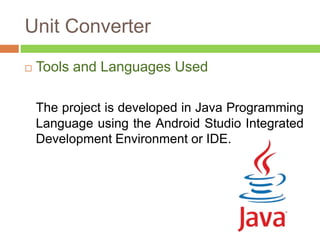 UNIT CONVERTER | PPTX