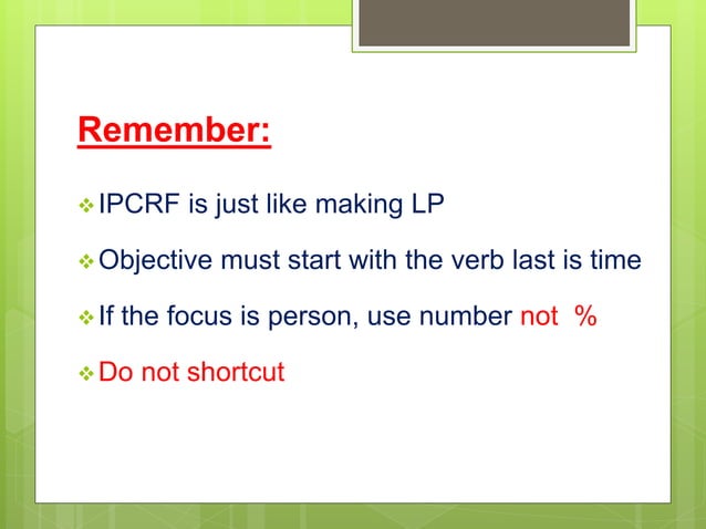 IPCRF presentation | PPTX