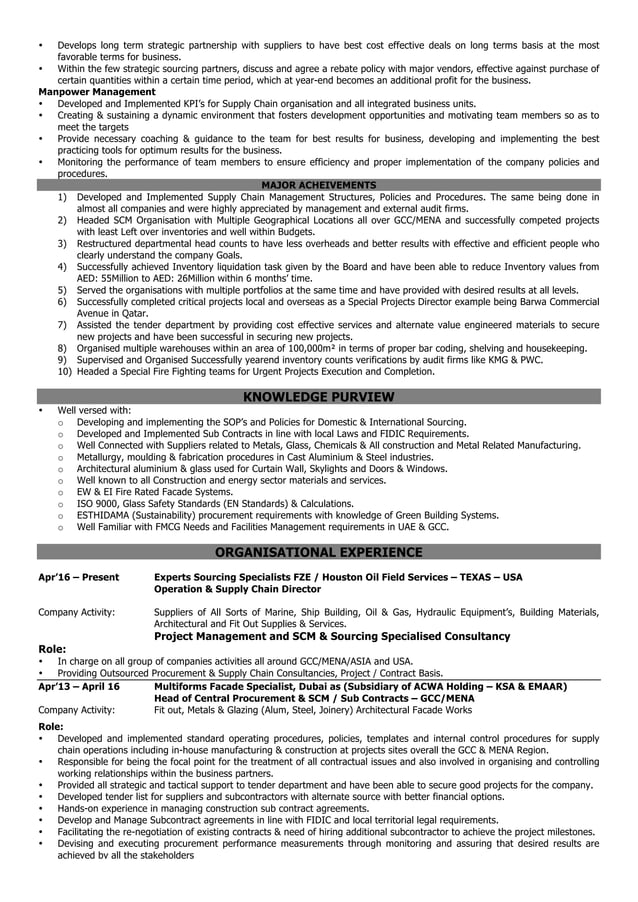 Jawad Resume - 2016 | PDF | Logistics | Business
