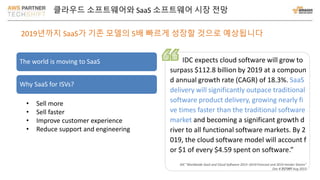 AWS Partner Techshift - 소프트웨어 기업의 성공적인 SaaS 서비스 전환을 위한 제언 (이원일 수석컨설턴트) | PPTX