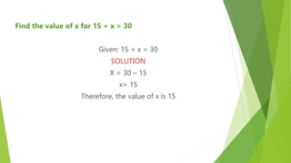 How to find the value of unknown variable.pptx