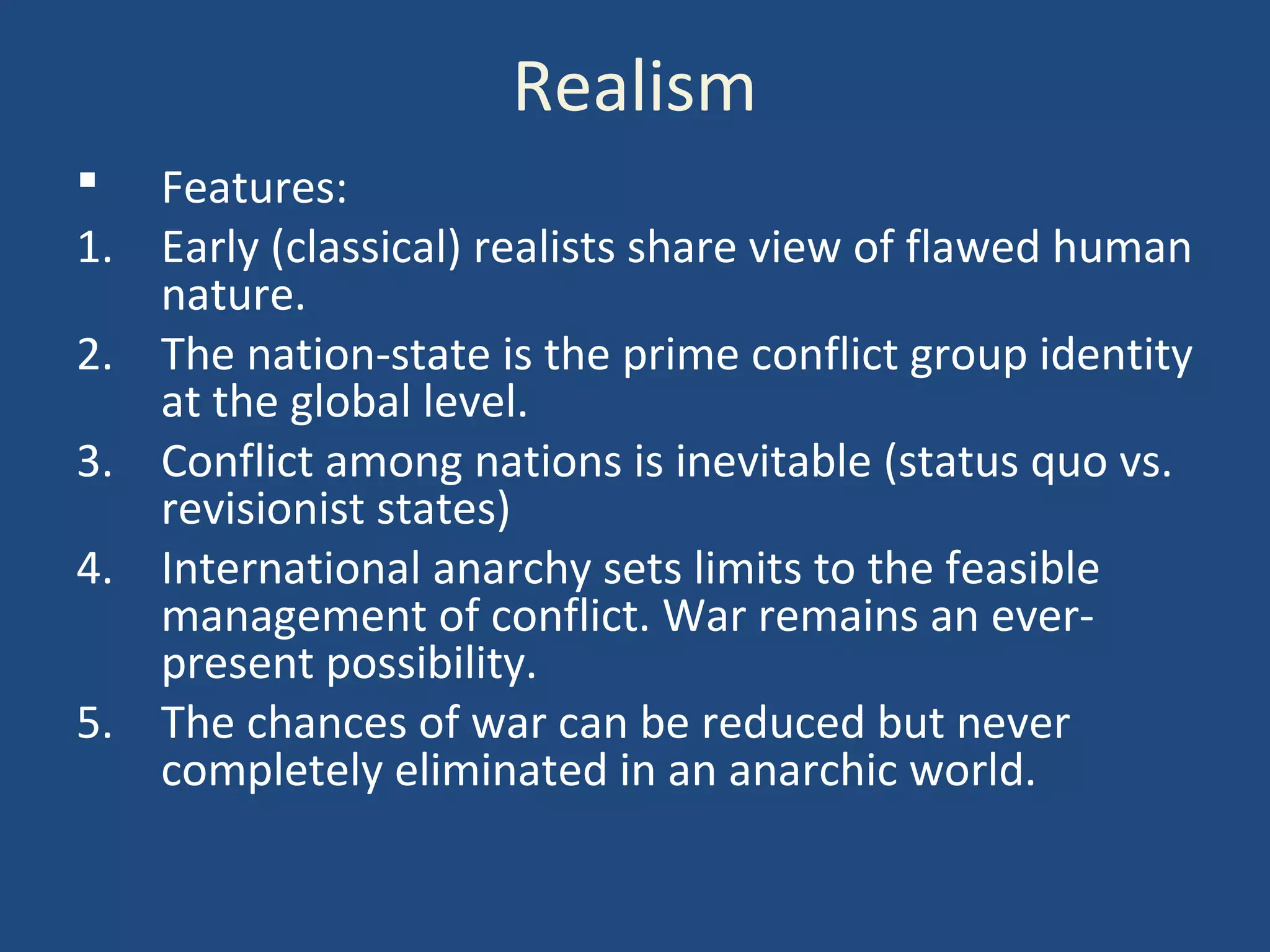 contending perspectives on international politics | PPT