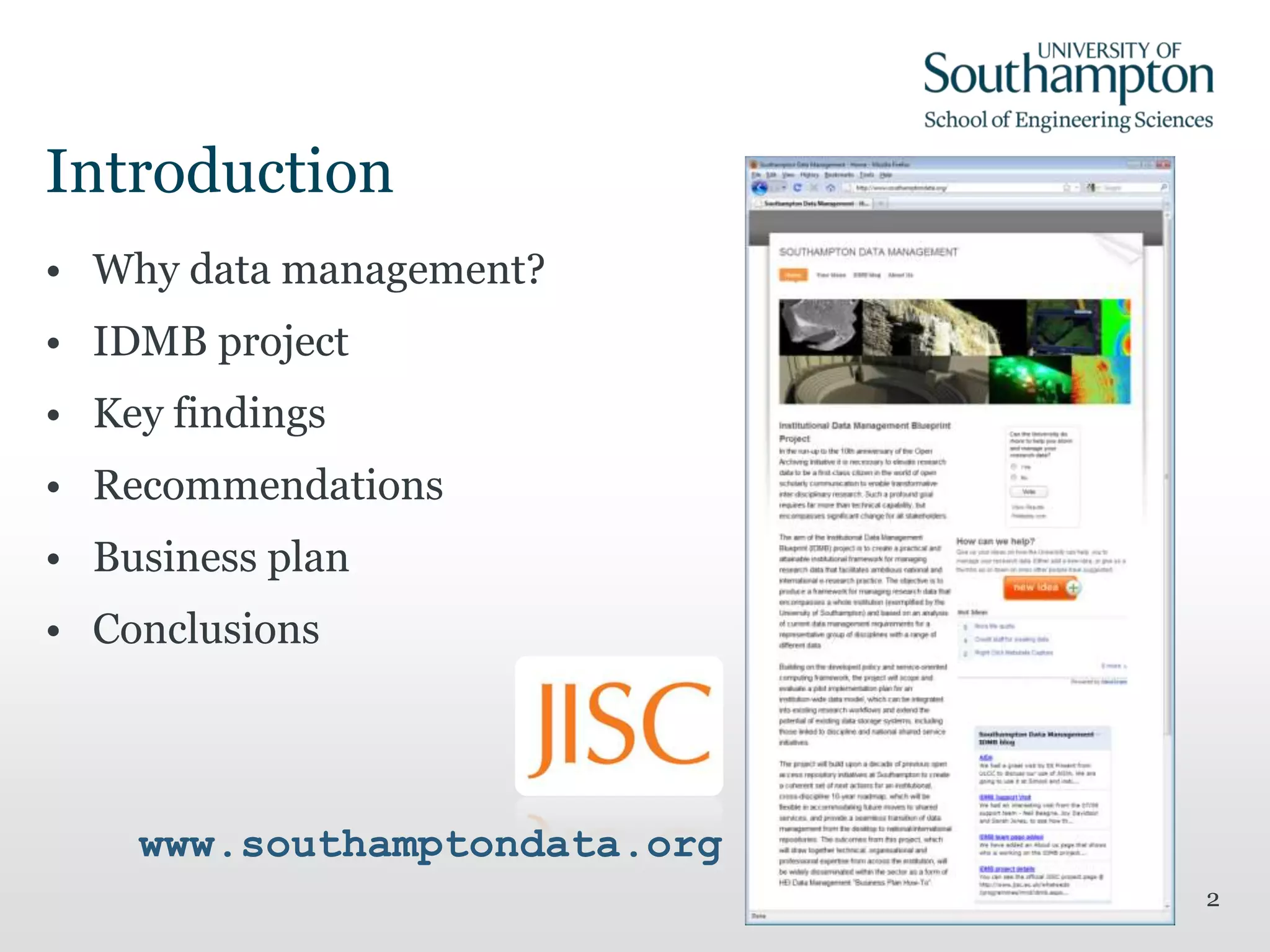 Institutional Data Management Blueprint | PPTX | Databases | Computer Software and Applications