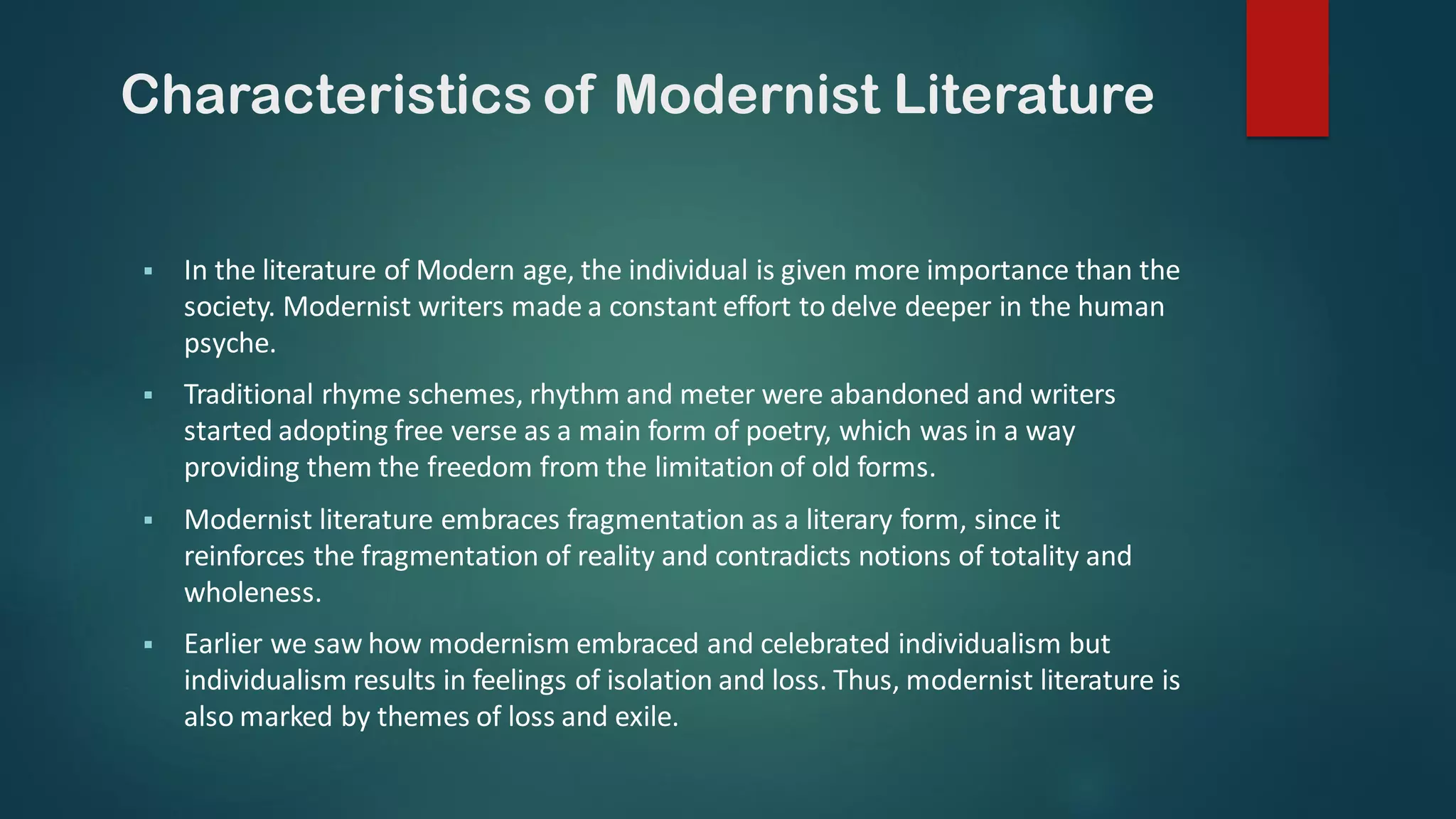 Modernism in English Literature | PDF
