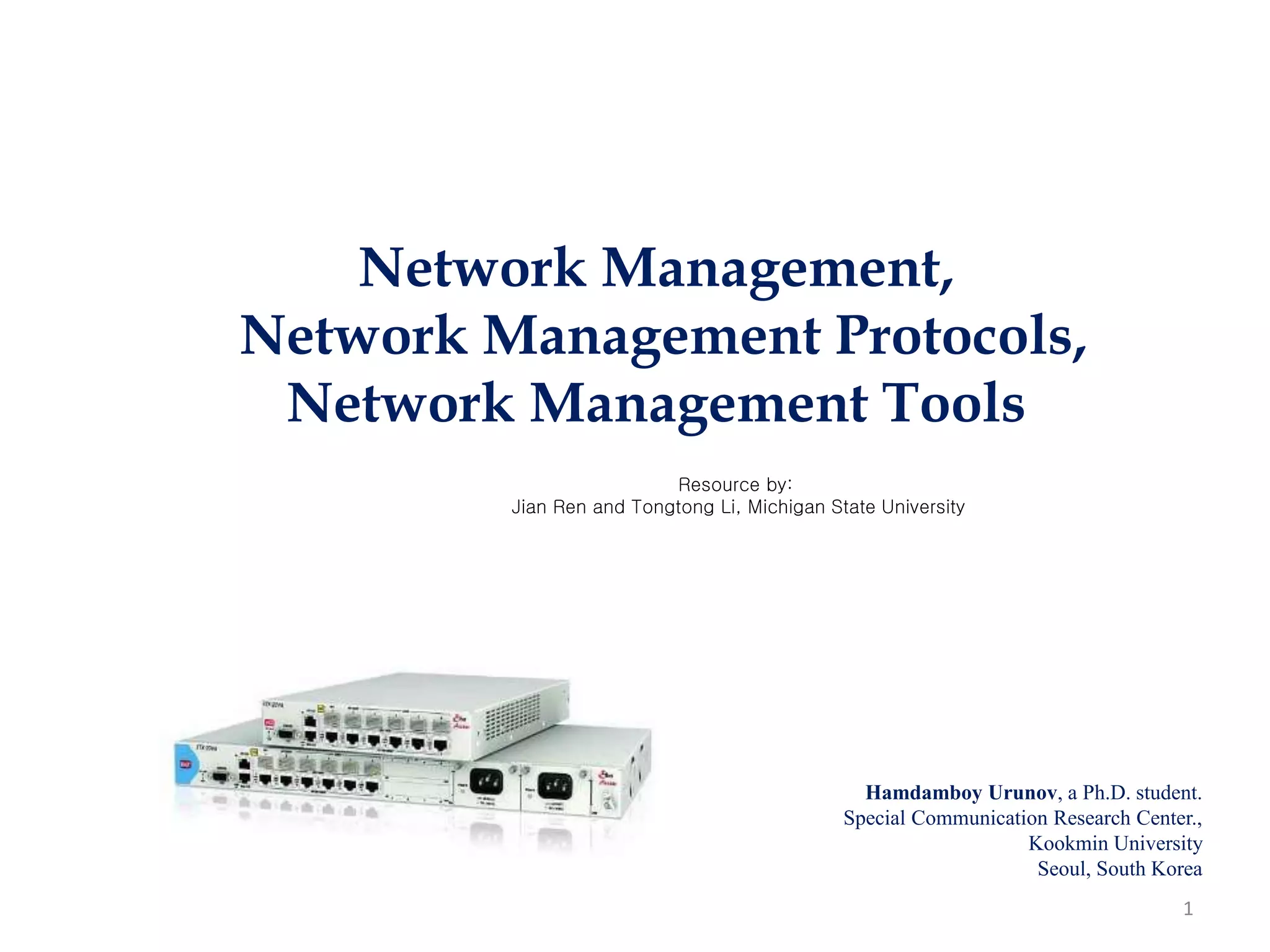 Network Management System And Protocol Pptx