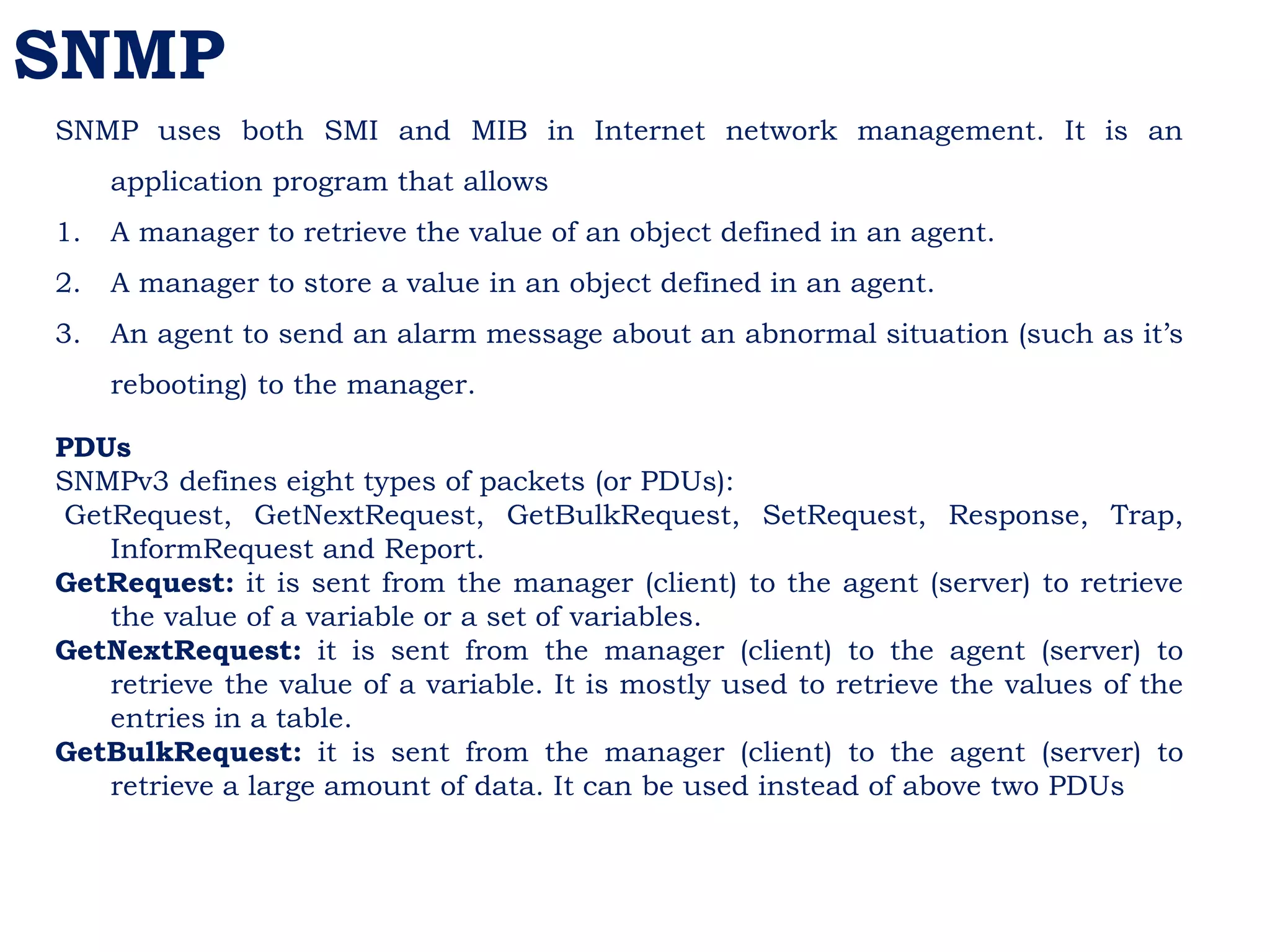 Network Management System and Protocol | PPTX