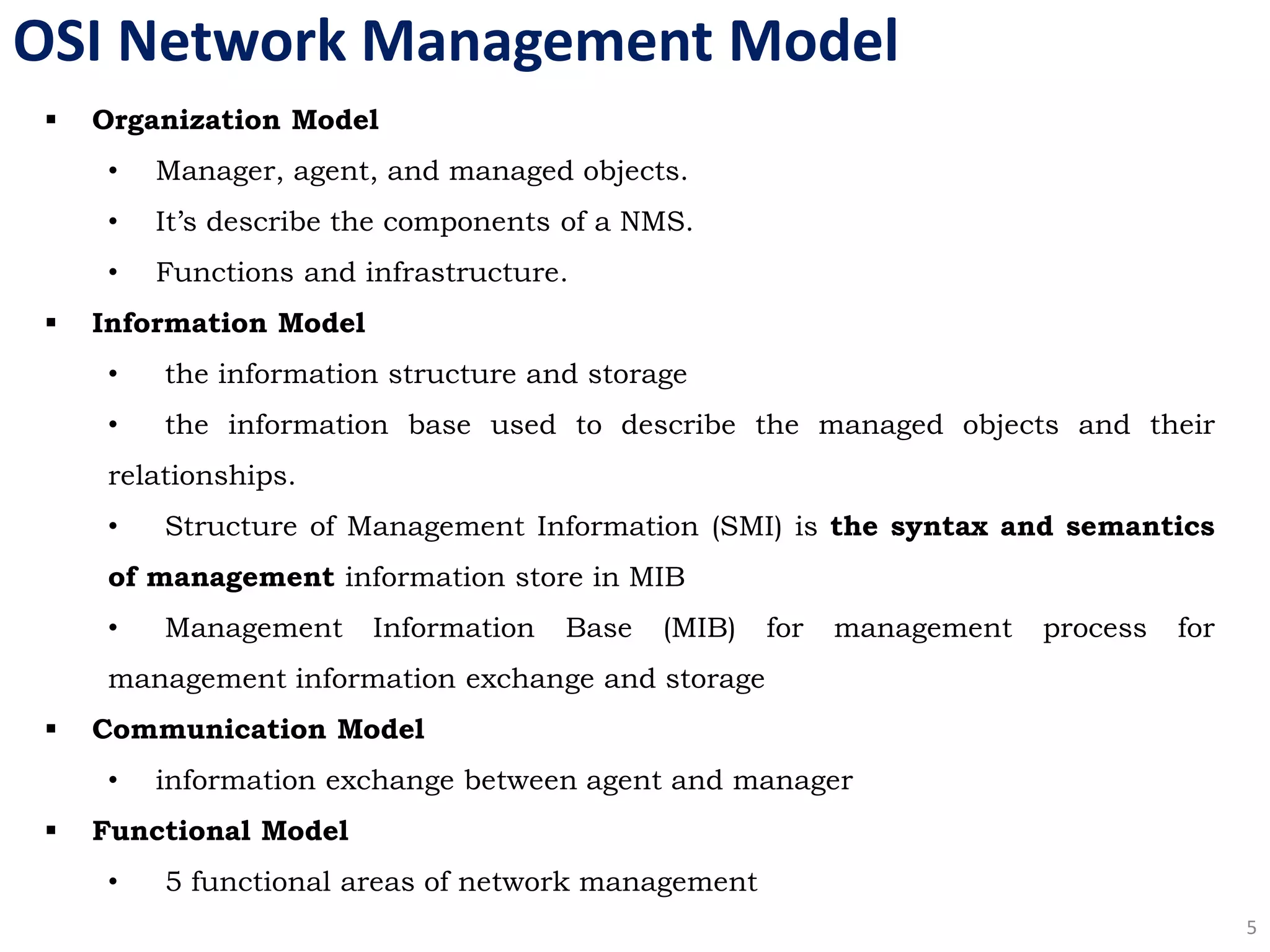 Network Management System and Protocol | PPTX