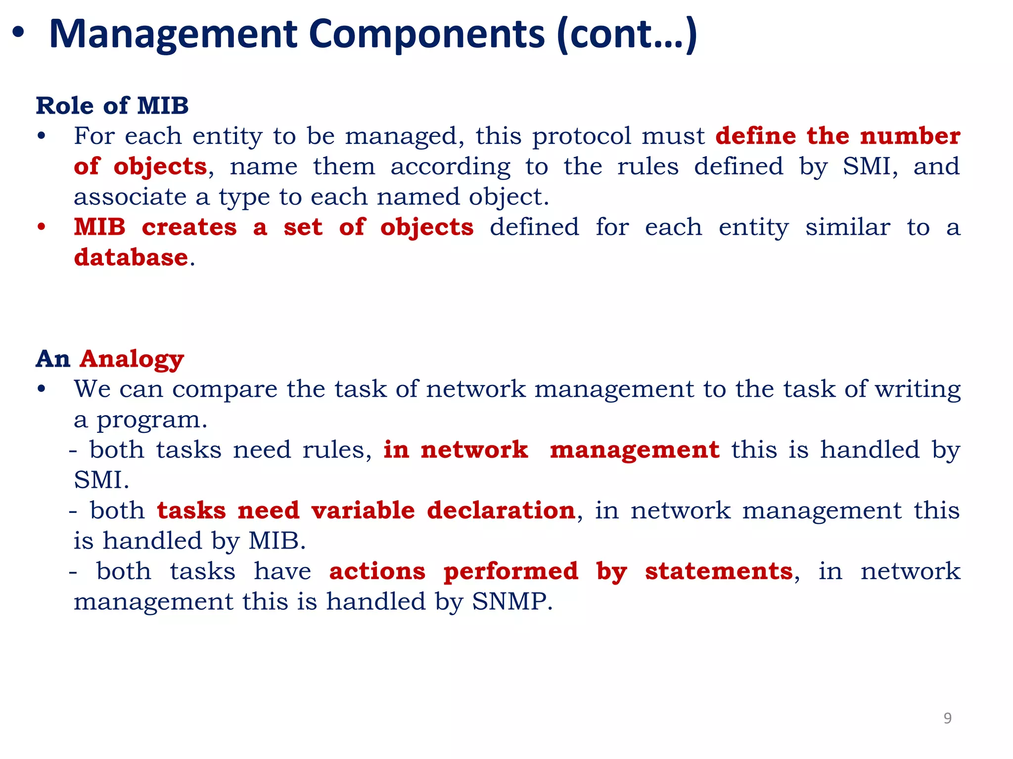 Network Management System and Protocol | PPTX