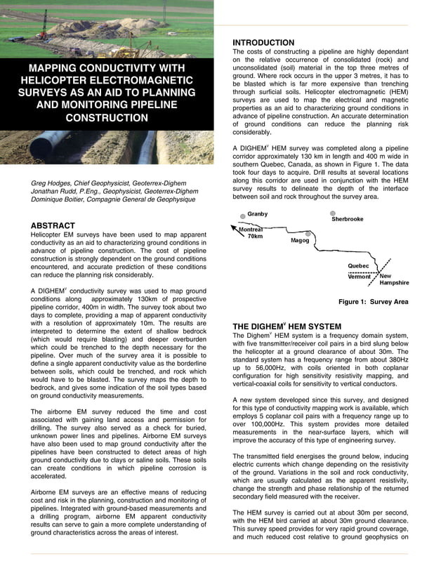 PIPELINE PLANNING WITH AIRBORNE ELECTROMAGNETICS | PDF