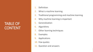 003 ppt machine learning | PPT