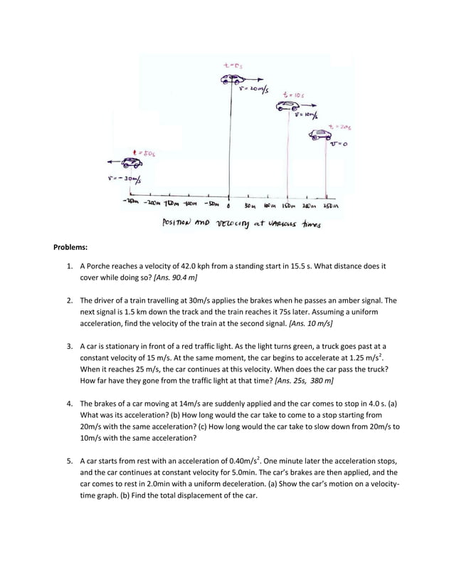 003 rectiliear kinematics constant acceleration | PDF