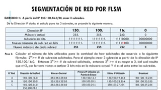 segmentación de subredes por red y por host | PDF