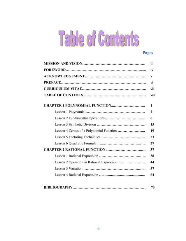 003 Table Of Content | DOC | Computing | Technology & Computing