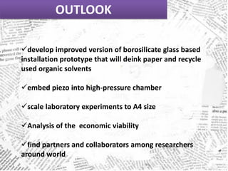 Novel deinking method of used A4 paper in the office for internal reuse ...