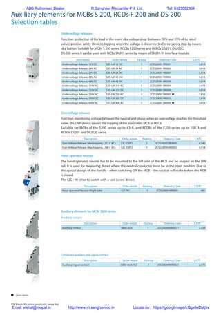 ABB MCB DB price List 004 | PDF
