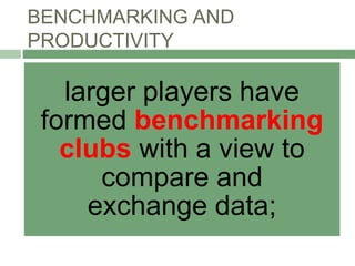 004 benchmarking and productivity | PPT