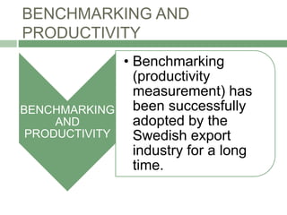 004 benchmarking and productivity | PPT