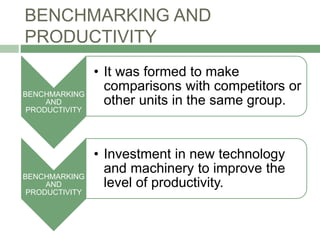 004 benchmarking and productivity | PPT