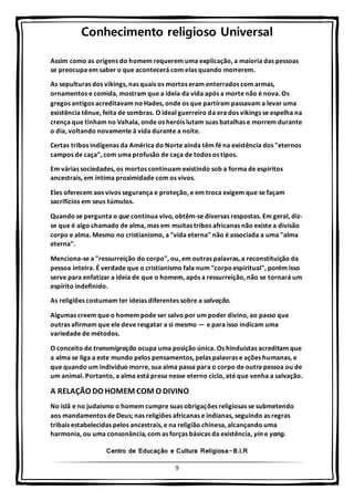 Conhecimento Religioso | DOCX