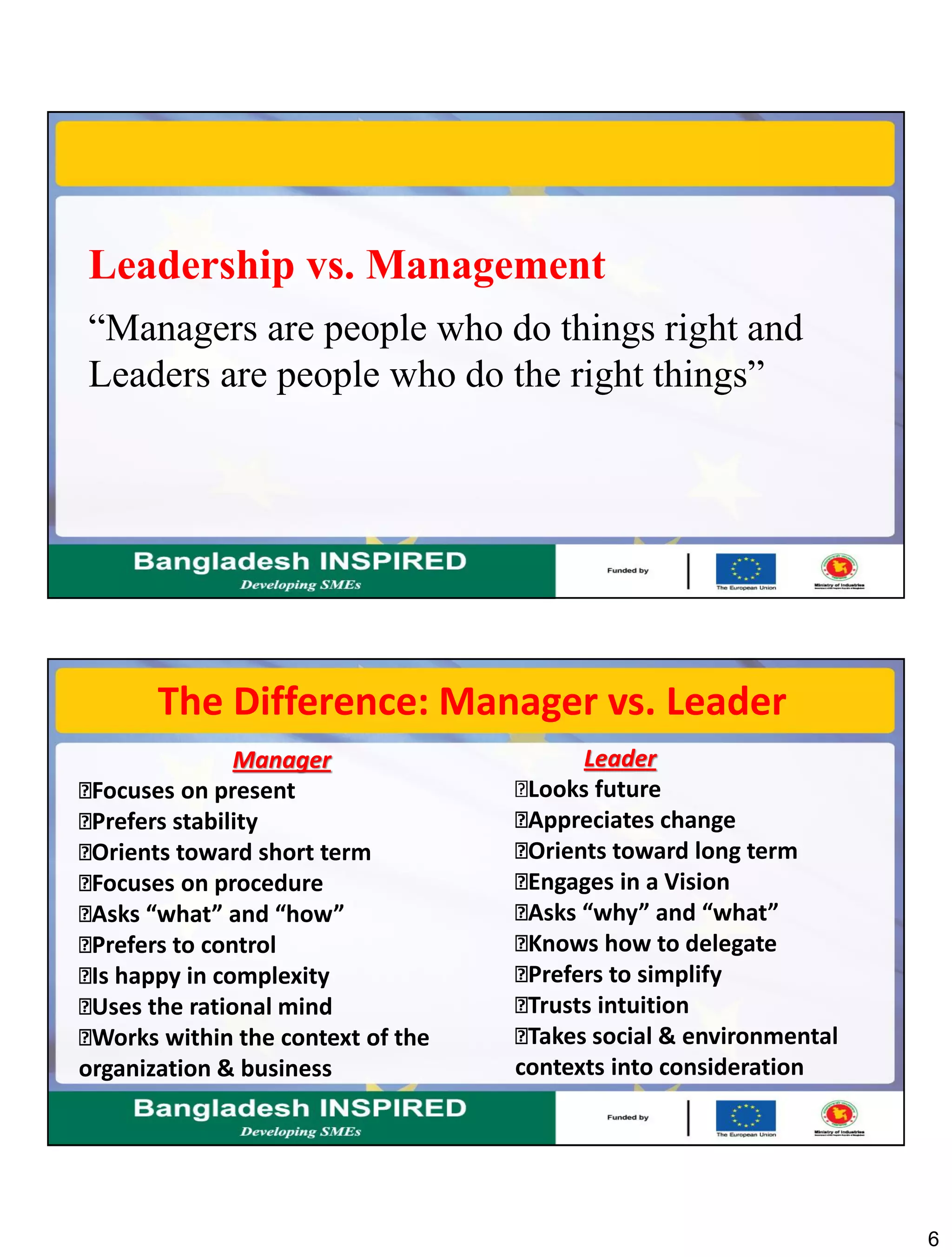 004 -leadership vs. management | PDF | Executive Leadership ...