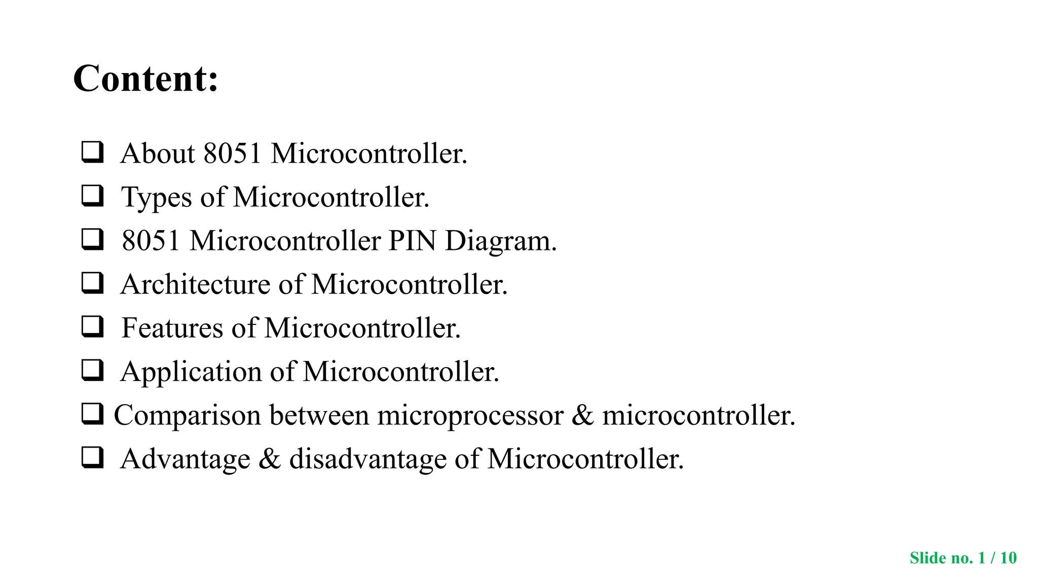 8051 microcontroller | PPTX