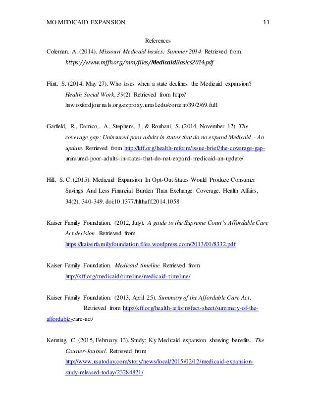 Liz Rolf-Medicaid Policy Brief