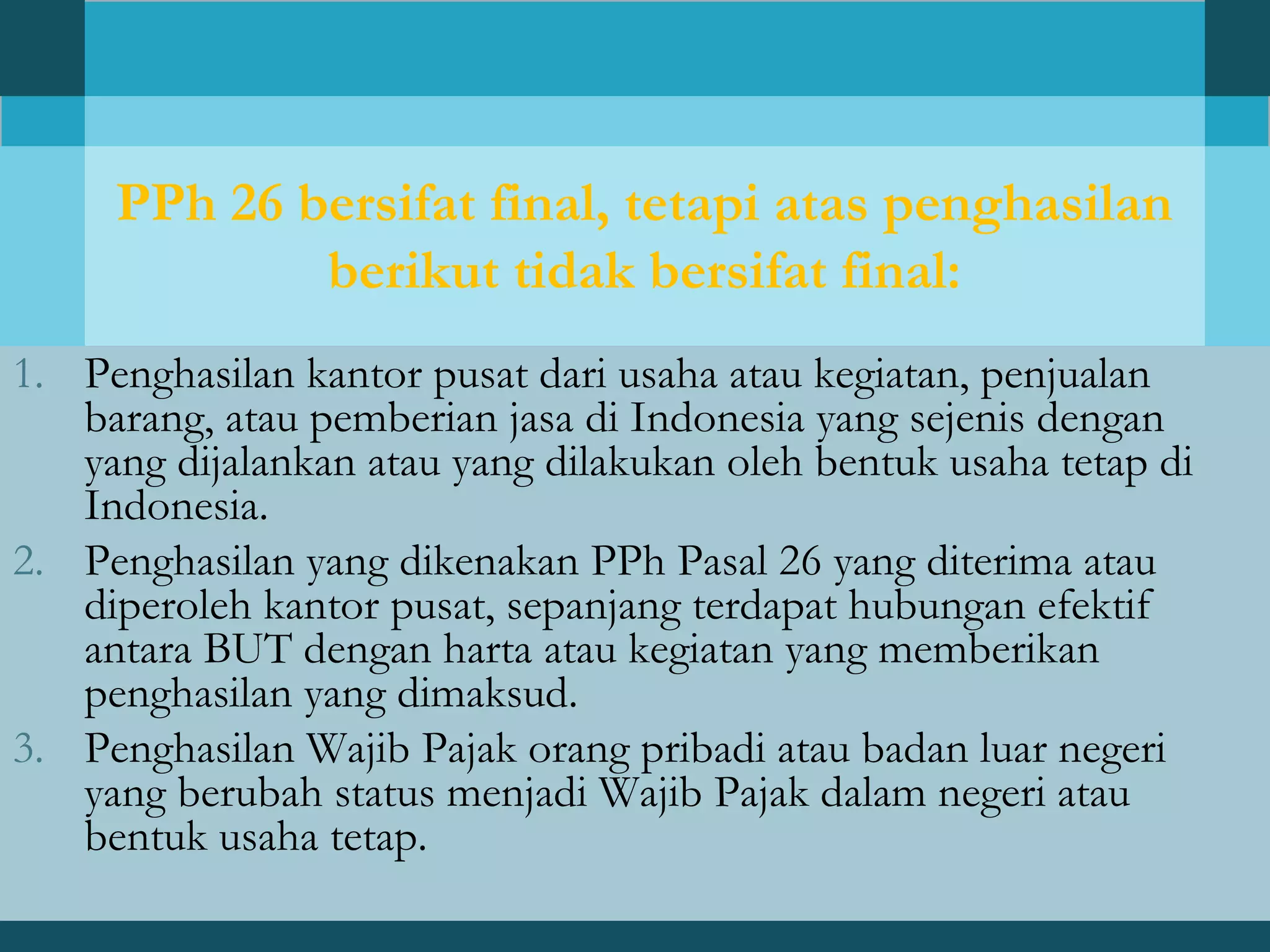 Pajak Penghasilan Pasal 26 | PPT