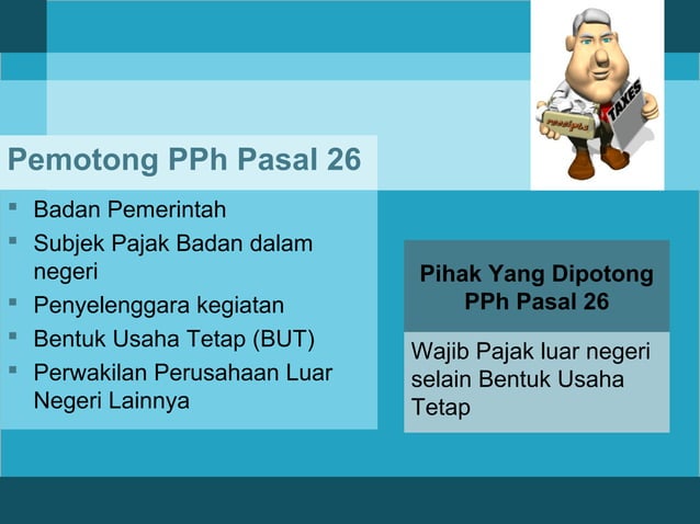 Pajak Penghasilan Pasal 26 | PPT