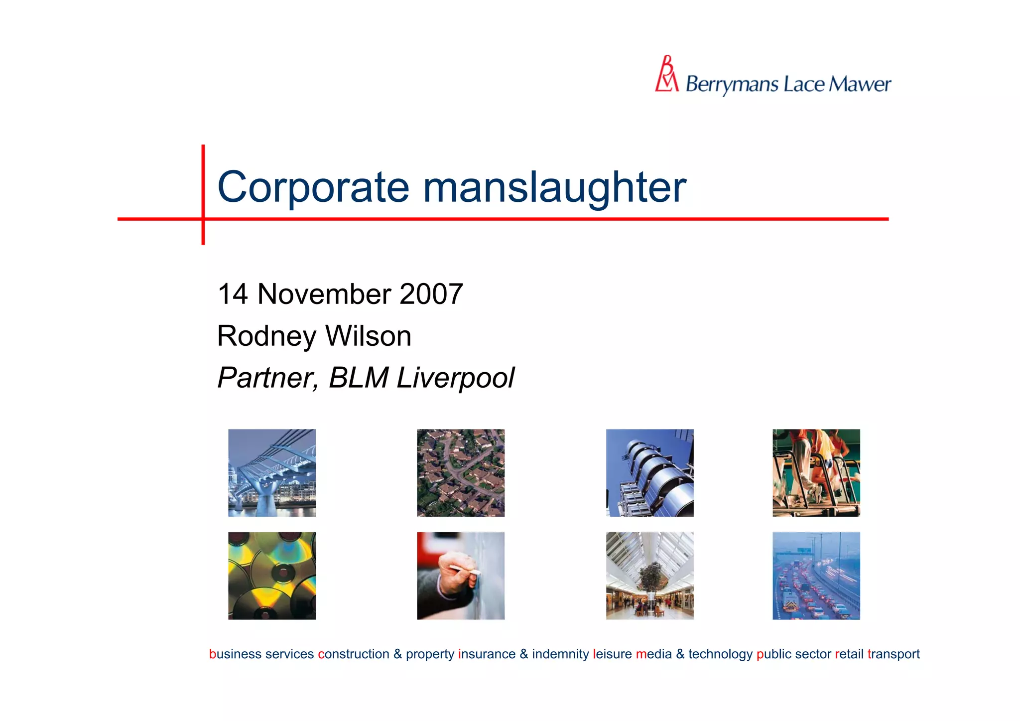 Corporate Manslaughter | PDF