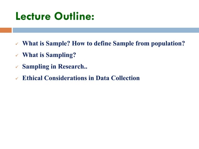 Lecture-4 Sampling | PDF