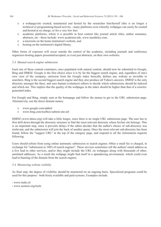 Plenary paper-2012-weideman-academic-content-web-visibility-presence | PPT