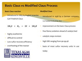 SULFUR RECOVERY UNIT DESIGN | PPTX